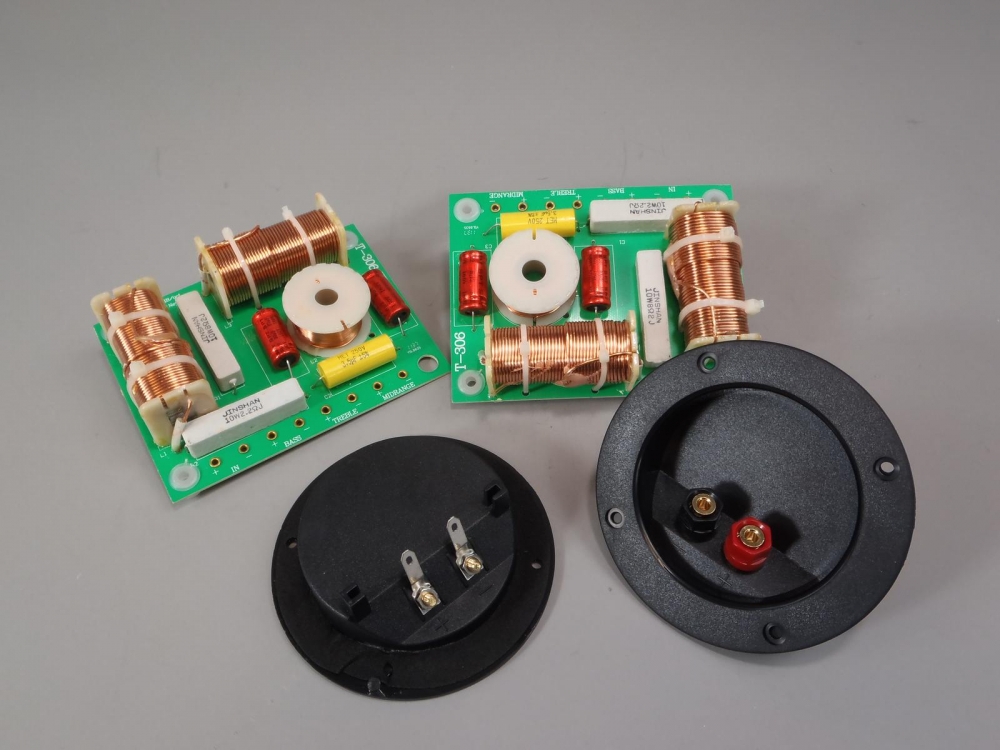 3 way Crossover Pair High Power 1000W RMS 8 Ohm 12 dB & Large Round ...