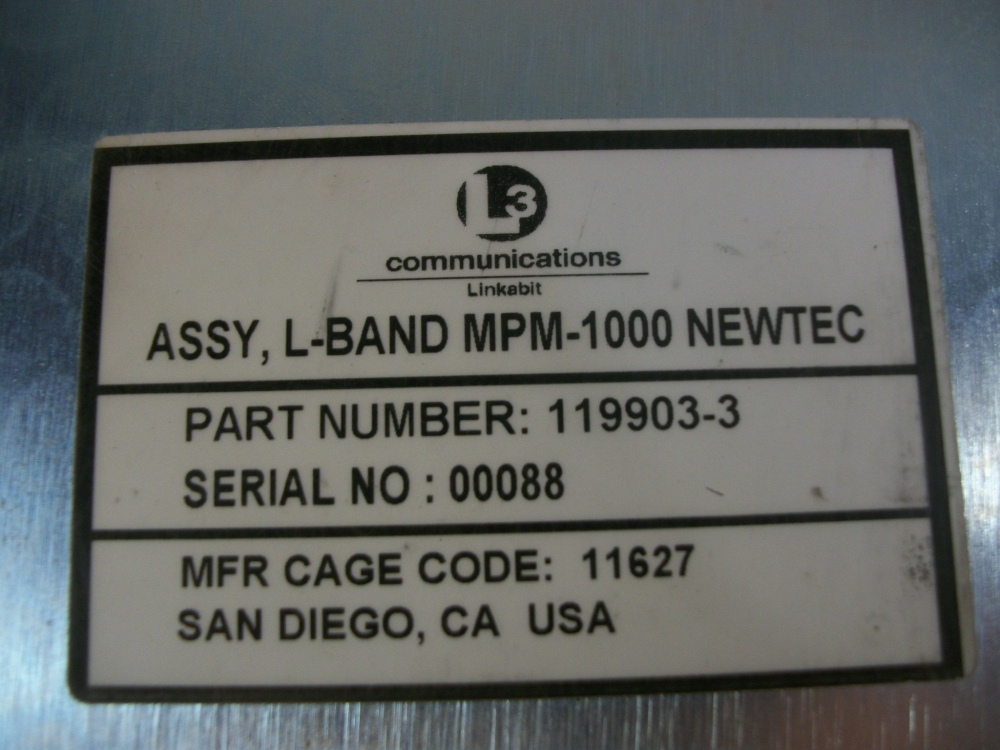 L3 Communications Linkabit MPM - 1000 L-Band IP Modem - USED - Export ...